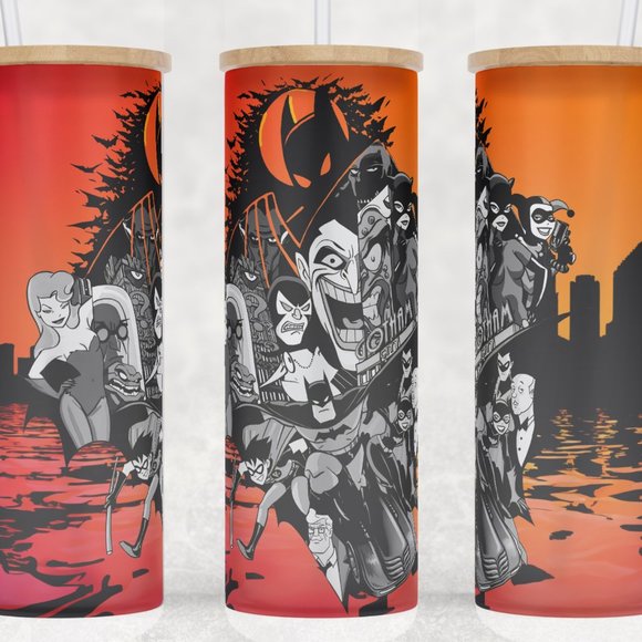 Dining | Frosted Glass Batman Animated Series With Gotham City Cup Mug ...